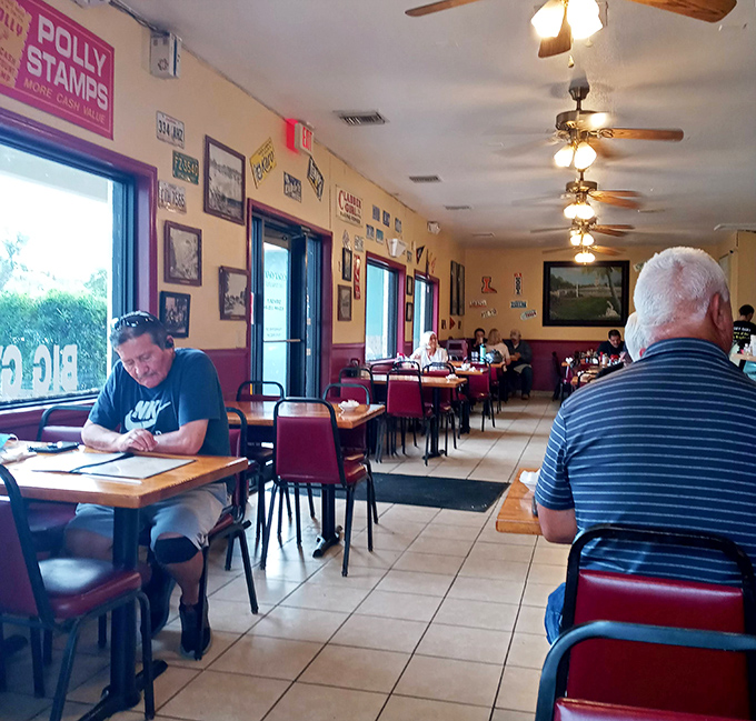 The dining room hums with the soundtrack of forks against plates and genuine conversation. No Instagram influencers here—just people actually enjoying their food.