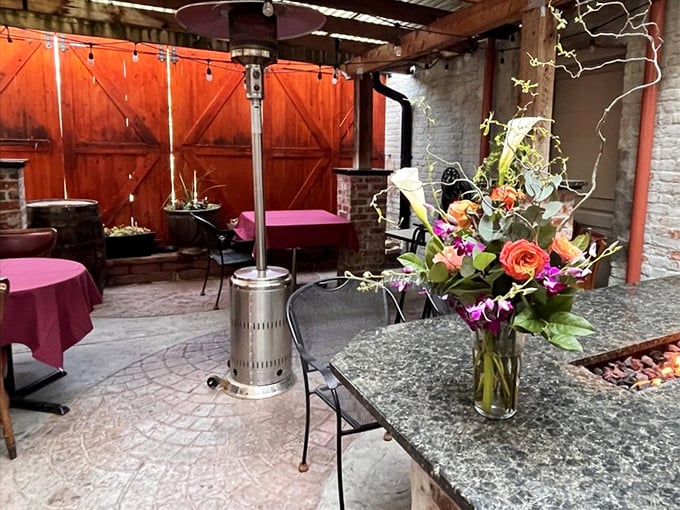The outdoor patio offers a more casual setting for enjoying the same legendary steaks – proof that excellence tastes just as good under the Milwaukee sky.