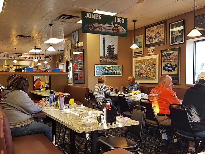 The dining area buzzes with conversation and clinking silverware—the soundtrack of a community gathering place that feels like home.