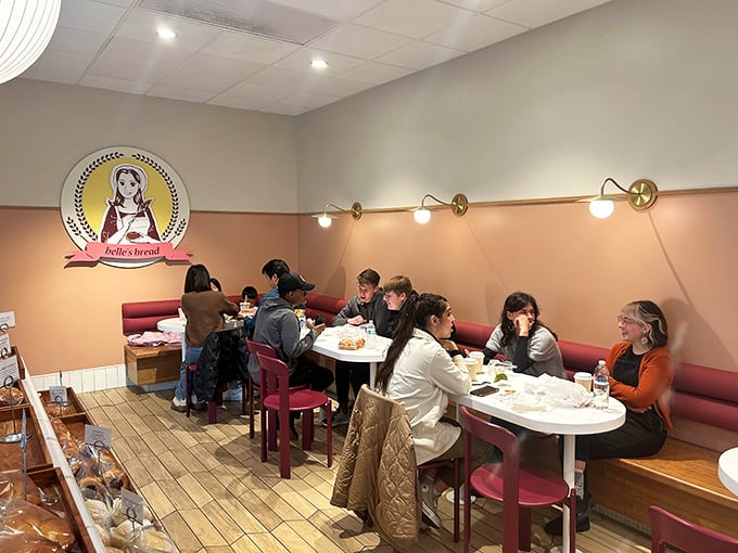 The café area hums with conversation and contentment—a cross-cultural community united by the universal language of good food.
