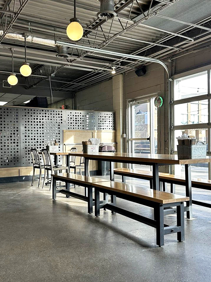 The bench seating isn't just practical—it's an invitation to community. In the age of isolation, breaking bread with neighbors feels revolutionary.