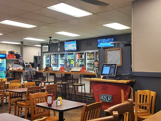 From another angle, you can see the counter service setup—part diner, part neighborhood gathering spot, all charm. 