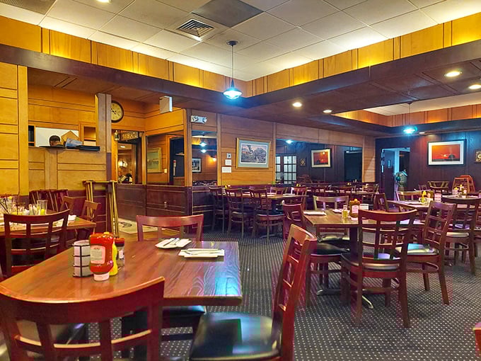 Another angle on comfort—where countless celebrations, first dates, and "just because" dinners have unfolded beneath the warm glow of pendant lights.