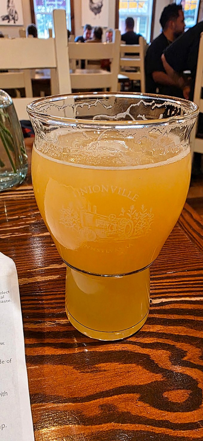 That golden elixir isn't just a drink—it's liquid sunshine in a glass. The perfect palate cleanser between bites of smoky barbecue goodness.