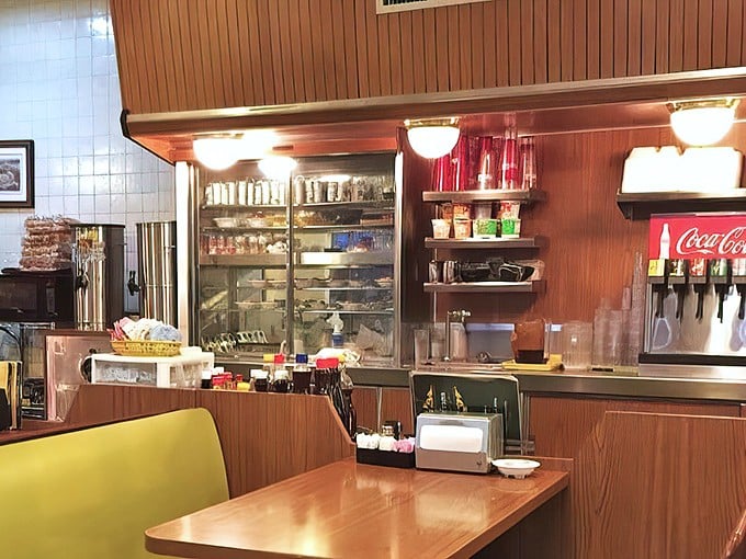 No fancy mixologists here, just the essentials done right. The soda fountain and coffee station fuel Newberry's daily rhythms without pretension.