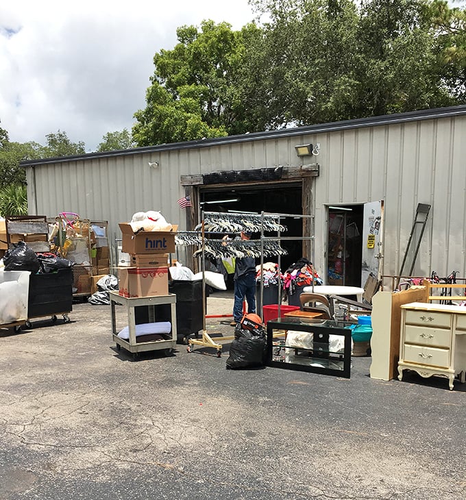 Behind the scenes at thrift store central – where donations transform from sidewalk piles to organized retail treasures.