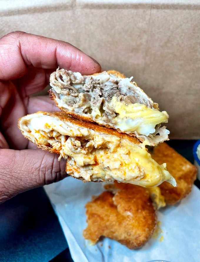 The cheesesteak egg roll: Philadelphia meets China in a cross-cultural masterpiece that makes you wonder why this isn't everywhere already.