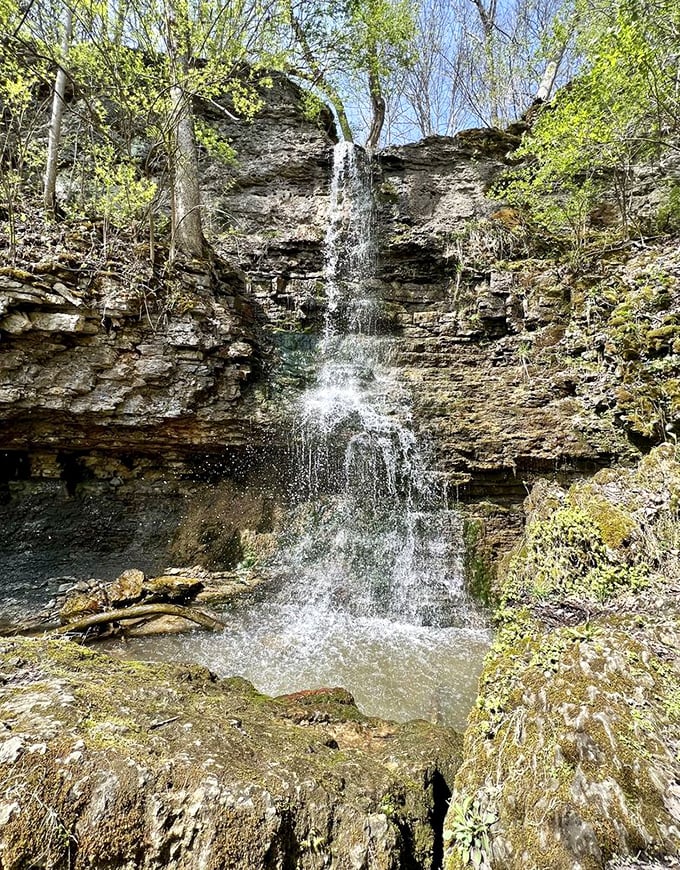 This cascading waterfall doesn't need Instagram filters – Mother Nature perfected this design millions of years before smartphones existed.