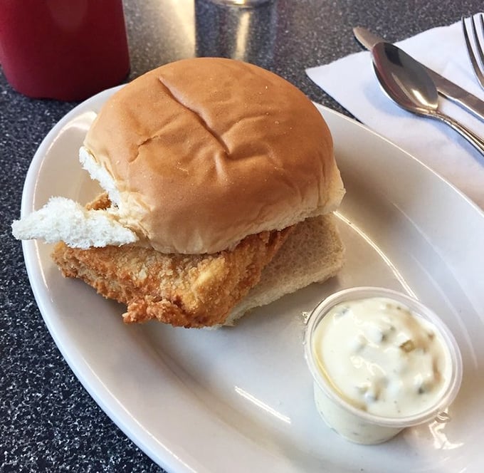 This fish sandwich isn't trying to impress food critics—it's too busy satisfying hungry folks who appreciate honest cooking without the fuss.