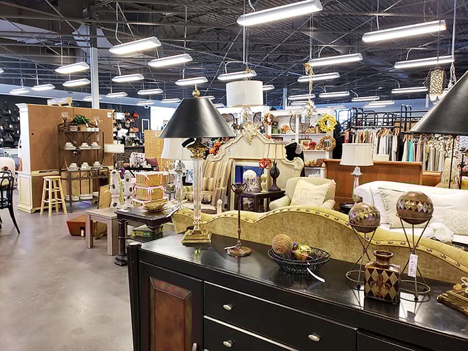 Lamps, furniture, and décor create little staged moments throughout the store, like movie sets waiting for you to step into the scene.