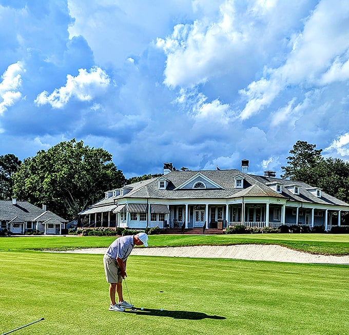 Palmetto Golf Club offers manicured perfection where Southern gentility meets sporting passion under South Carolina's dramatic skies.