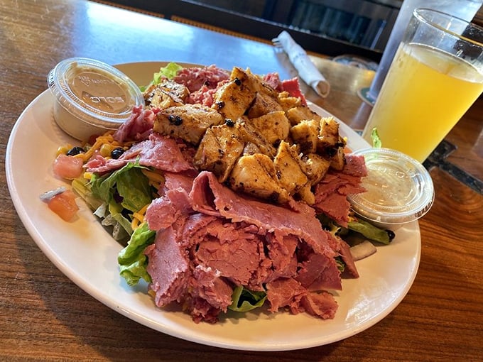 This isn't just a salad—it's a protein powerhouse masquerading as something healthy, and we're here for the delicious deception.