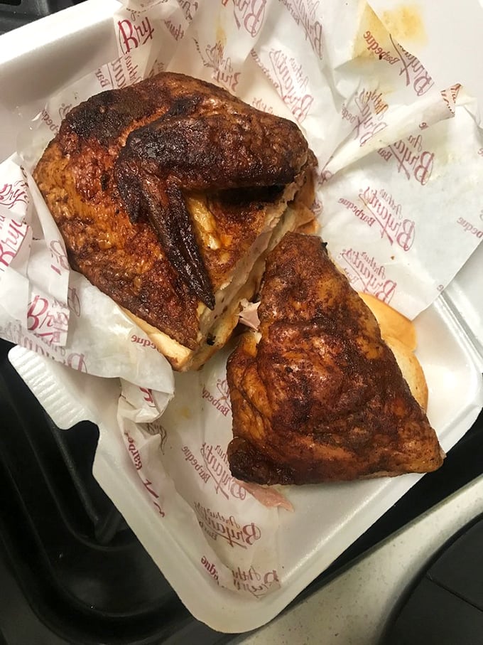 This chicken didn't just meet smoke—they had a long, meaningful relationship that resulted in this beautiful mahogany masterpiece.