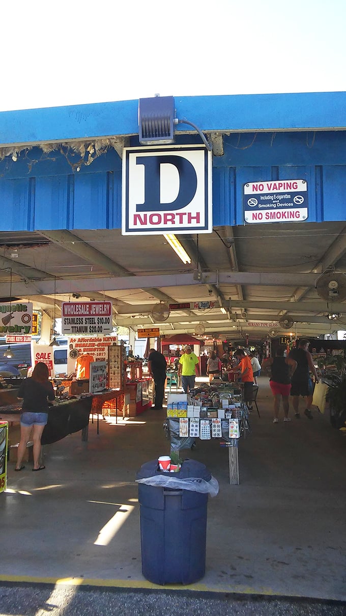 Follow the signs to section D North, where wholesale jewelry awaits. The market's navigation system rivals Disney World's, but with better bargains.