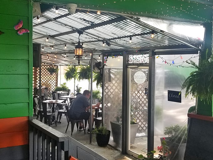 String lights, plant friends, and the promise of delicious food – Peachtree's covered patio creates the perfect atmosphere for making memories over meals.