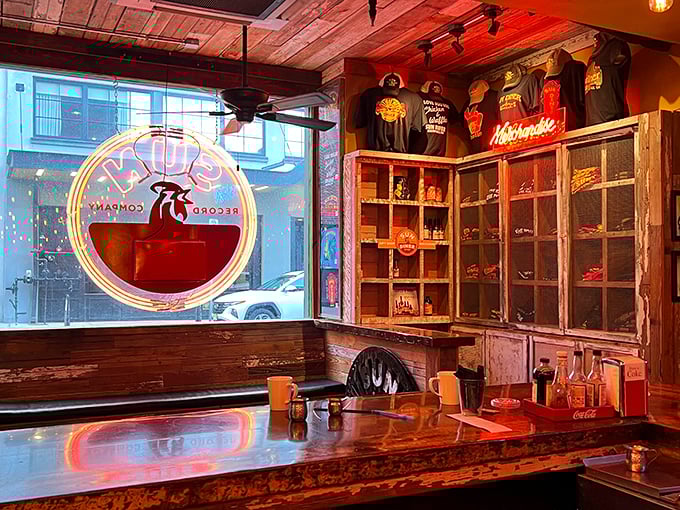 Sun Records memorabilia creates the perfect backdrop for comfort food – dining surrounded by the ghosts of rock 'n' roll past.