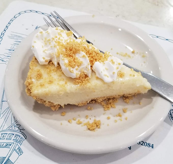 Key lime pie that strikes that perfect balance between tart and sweet – the dessert equivalent of finding a twenty in your old jacket pocket.