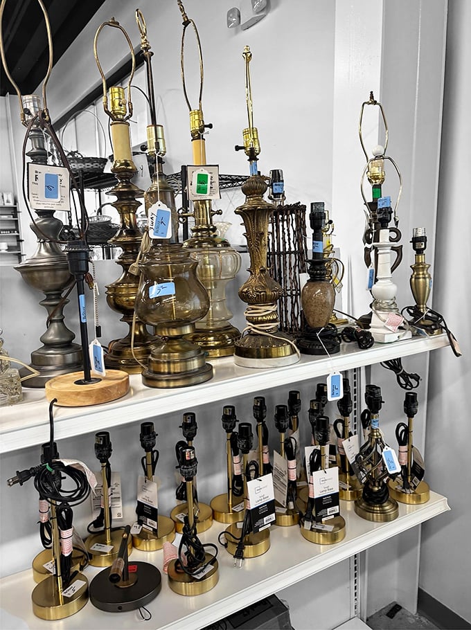 These vintage brass lamps aren't just lighting fixtures—they're time machines to an era when home decor had personality and presence.