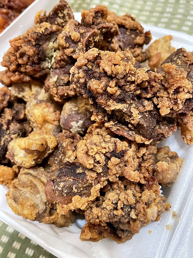 Chicken livers and gizzards for the culinary adventurer! These crispy, golden nuggets are what separate the casual diners from the true comfort food connoisseurs.