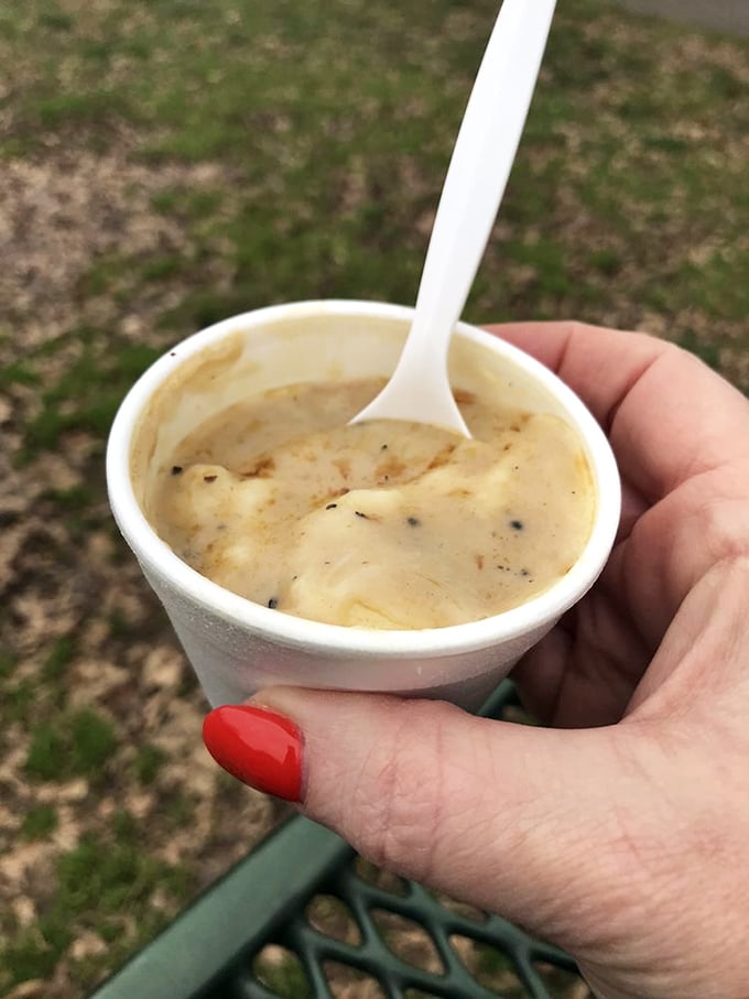 This cup of mashed potatoes and gravy is proof that sometimes the simplest pleasures are the most profound. Comfort in a cup, no spoon wasted.