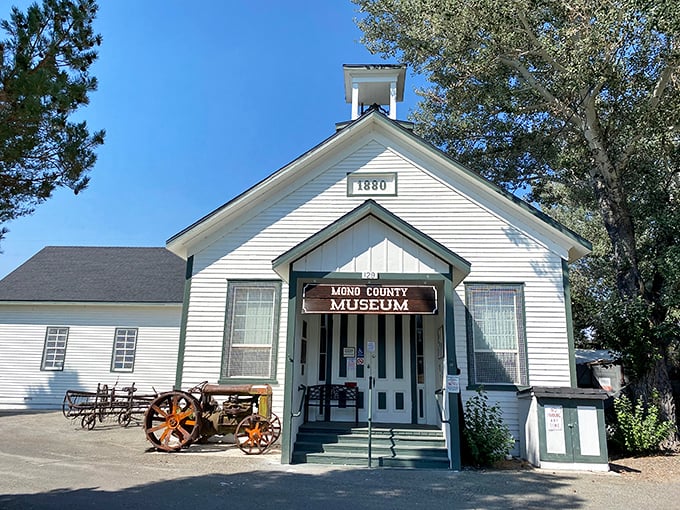 The Mono County Museum stands ready to transport visitors back in time, complete with vintage farm equipment that makes modern tractors look downright boring.