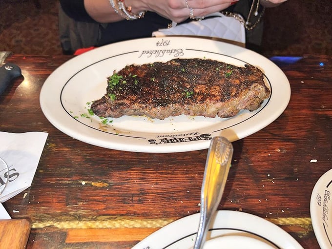 A New York Strip with the kind of crust that makes meat lovers weak at the knees. This is beef that demands your full attention. 