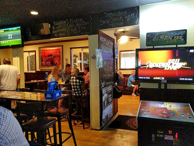 The game's on, the conversation's flowing, and everyone's a regular—even if it's your first time walking through the door.