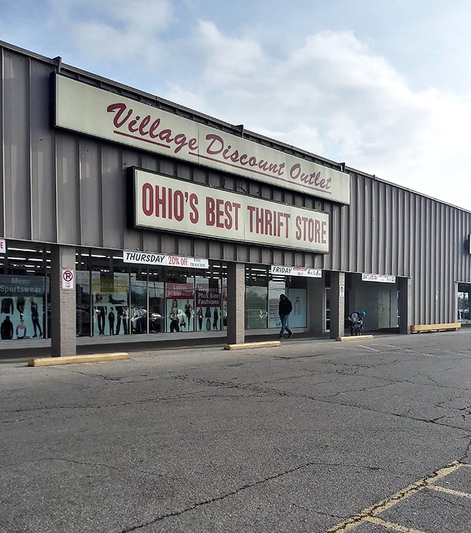 Even the parking lot promises adventure – that gray exterior hides treasures worthy of a pirate's map.