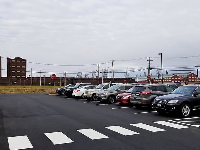 By night, Wind Creek's illuminated signage transforms the former steel plant into a glowing retail wonderland that can be spotted from neighboring zip codes.