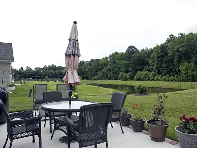 Backyard patios overlooking peaceful green spaces—the perfect setting for morning coffee, evening wine, or midday napping disguised as "enjoying nature."