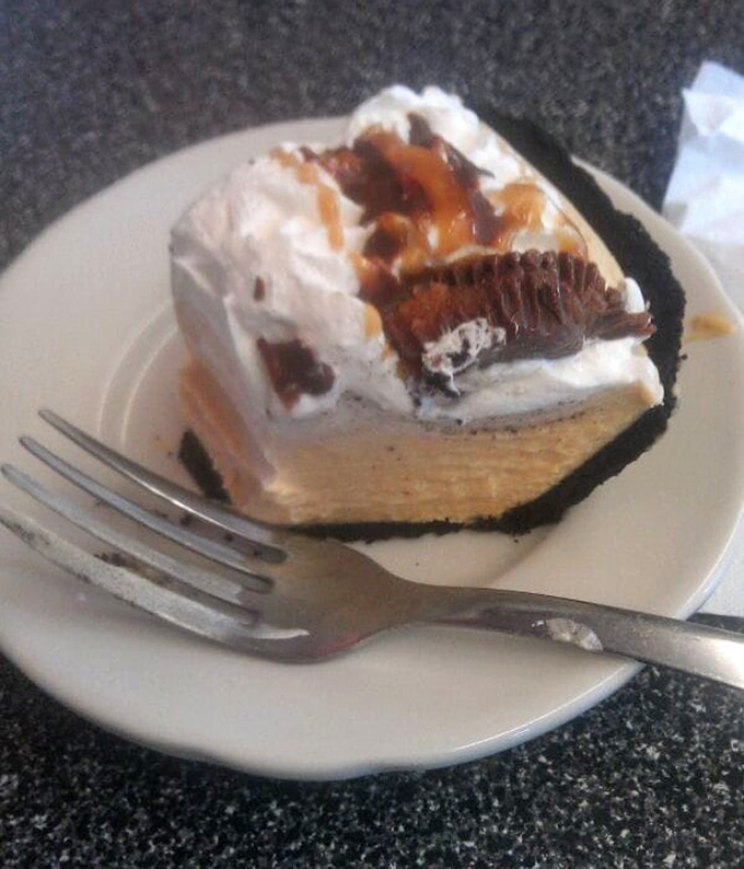 Pie that makes you close your eyes when you take the first bite—layers of chocolate, cream, and caramel that should require a permission slip to consume.