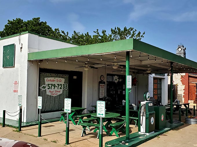 This vintage filling station turned eatery serves up nostalgia alongside its menu—the kind of place where the stories flow as freely as the coffee.