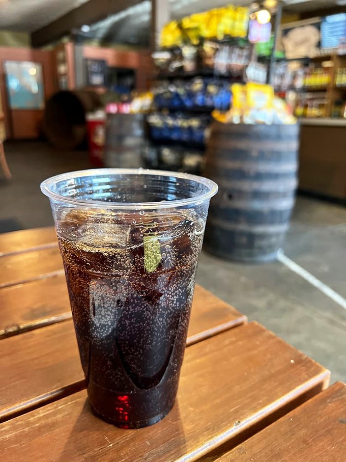 Even a simple soda becomes part of the experience – the perfect fizzy counterpoint to cut through those rich Italian flavors.