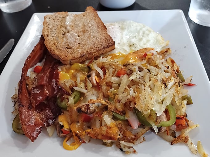 The breakfast platter that answers the eternal question: "Why choose one breakfast item when you can have them all?" 