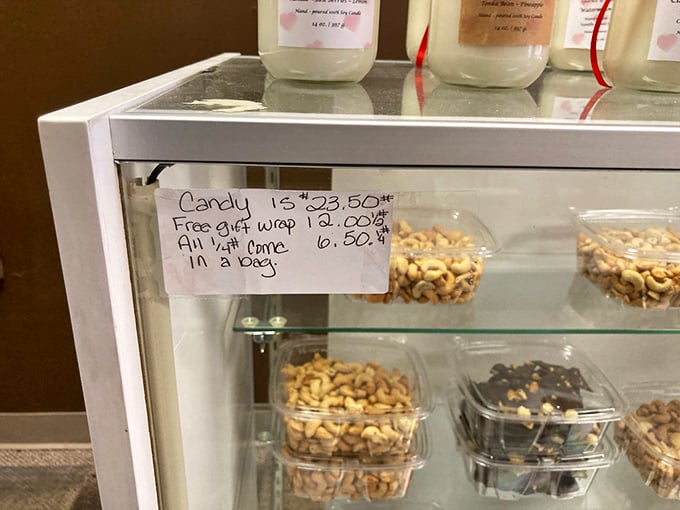 No fancy digital displays here – just handwritten prices that remind you of a time when candy shops were social institutions, not corporate ventures.