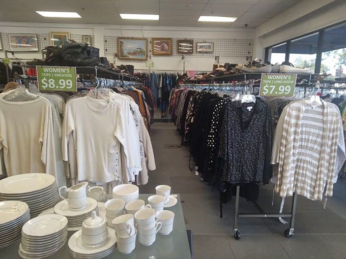 Women's tops for $8.99? In this economy? The Council Shop laughs in the face of inflation with prices from a gentler era. 