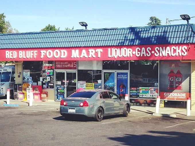 Every small town needs its practical side—Red Bluff Food Mart keeps locals fueled with the essentials, no membership card or app required.