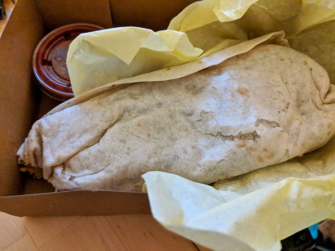 Another burrito beauty—this time showcasing the artful fold that keeps every delicious morsel contained until the moment of truth.