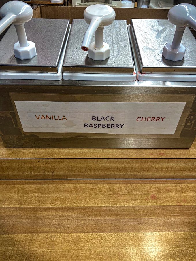 The holy trinity of milkshake flavors—vanilla, black raspberry, and cherry—await their turn to transform ordinary days into celebrations.