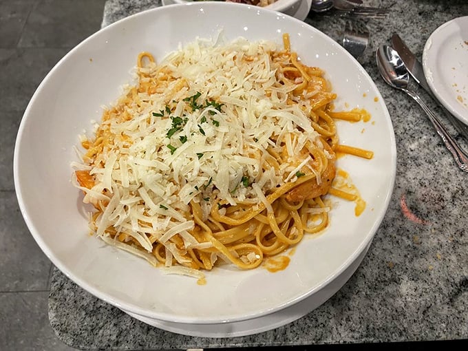 Shrimp pasta that transforms a simple lunch into an elegant affair worth savoring slowly.