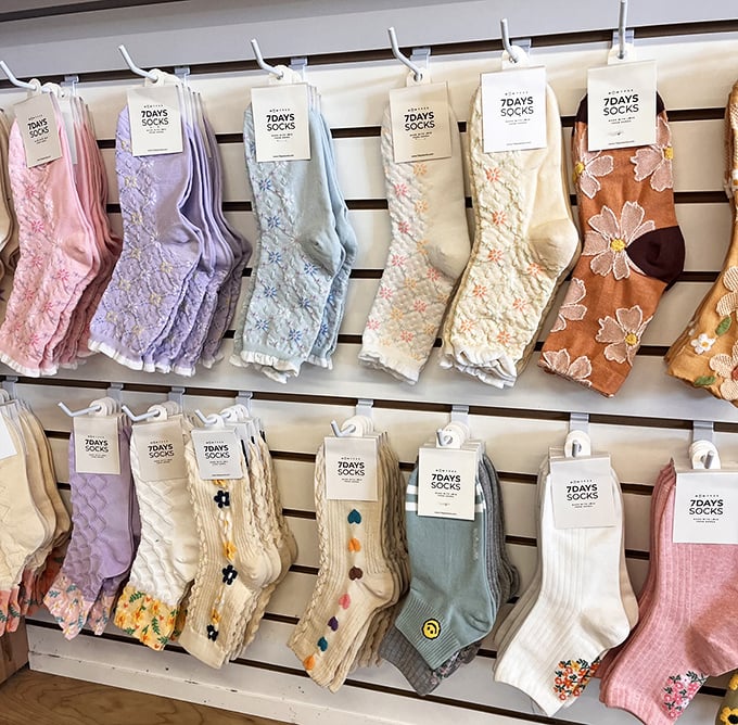 Sock heaven exists, and it's surprisingly affordable. These "7DAYS" beauties prove your feet deserve fashion moments too, even when nobody's looking.