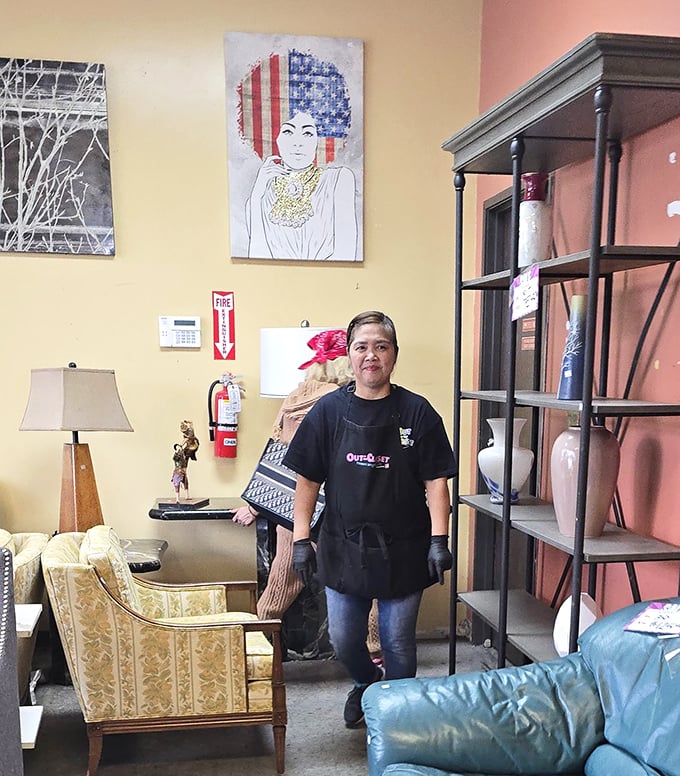 The store's welcoming atmosphere extends to its staff, who navigate the organized chaos with the expertise of seasoned treasure hunters.