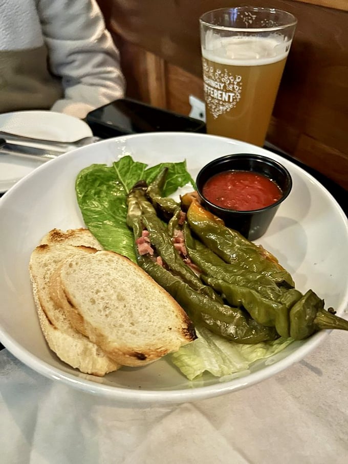 Long hot peppers stuffed with prosciutto and cheese – Philadelphia's answer to jalapeño poppers with an Italian-American accent.