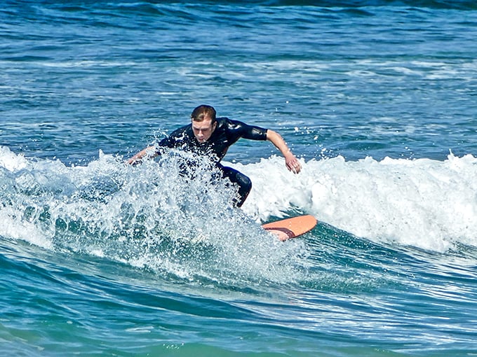 Catching waves at Terramar means sharing them with only a handful of locals. This surfer's paradise remains refreshingly uncrowded.