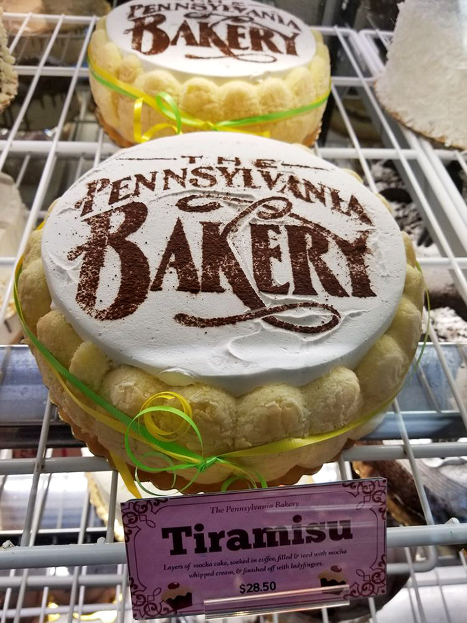 The Pennsylvania Bakery's signature on these tiramisu cakes isn't just branding—it's a promise of coffee-soaked, mascarpone-filled bliss that delivers with every bite.