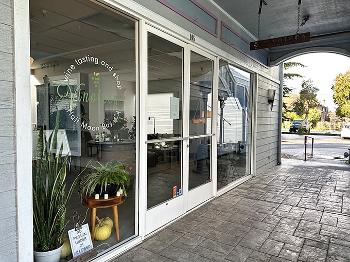 Grape expectations: Vinoteca's minimalist storefront belies the complex flavors waiting inside—like a wine lover's speakeasy hiding in plain sight.