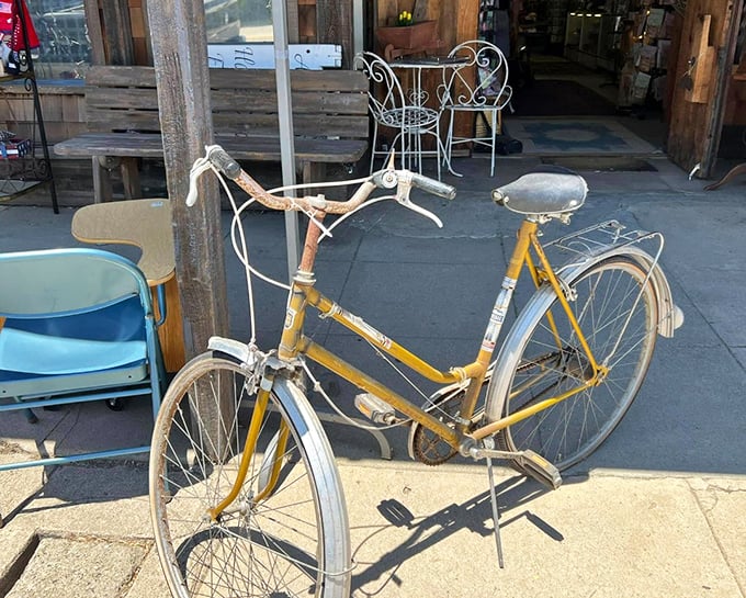 This sunshine-yellow bicycle isn't just transportation; it's a two-wheeled time machine to simpler days of neighborhood adventures.