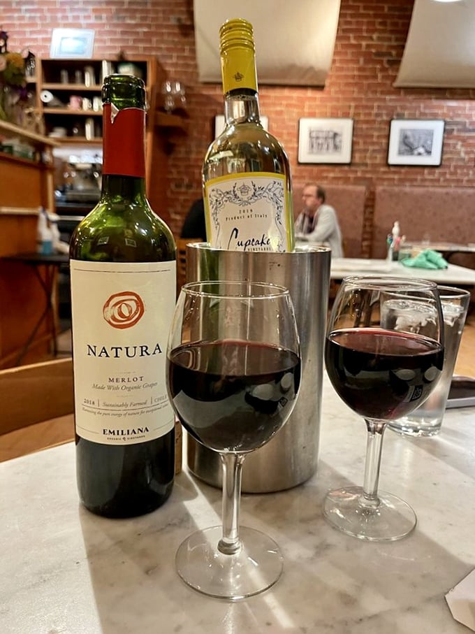Wine that doesn't need a sommelier's explanation – just friends, good conversation, and pasta worth lingering over until closing time.