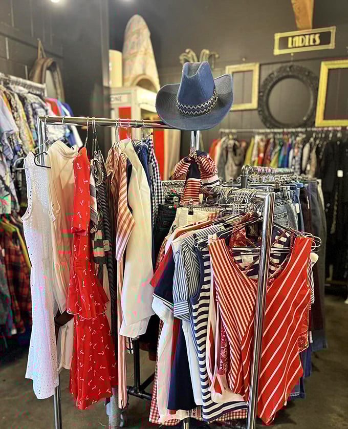 A rainbow of vintage fashion that tells the story of American style—each garment a chapter in our collective closet.