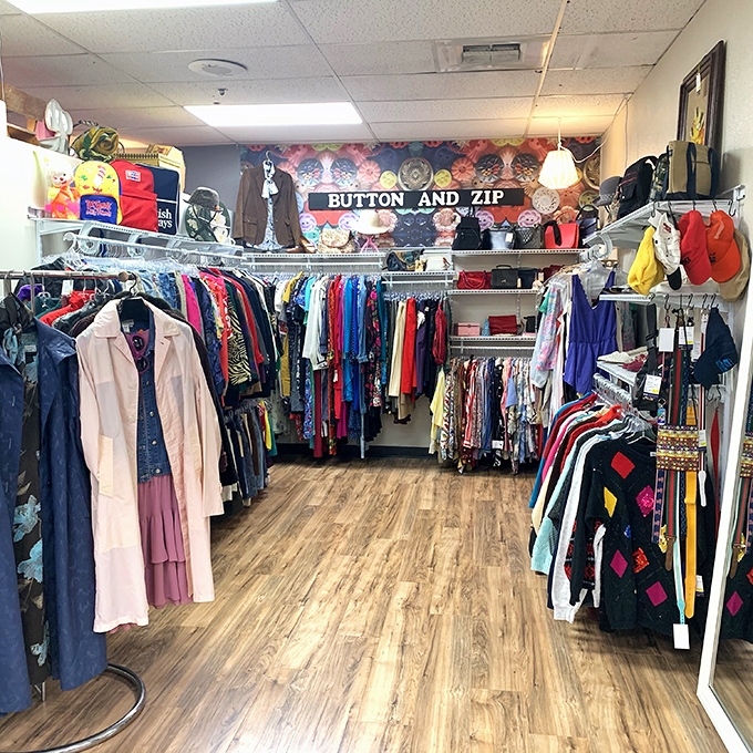 "Button and Zip" offers vintage fashion that proves style never truly expires—it just waits for its comeback tour.